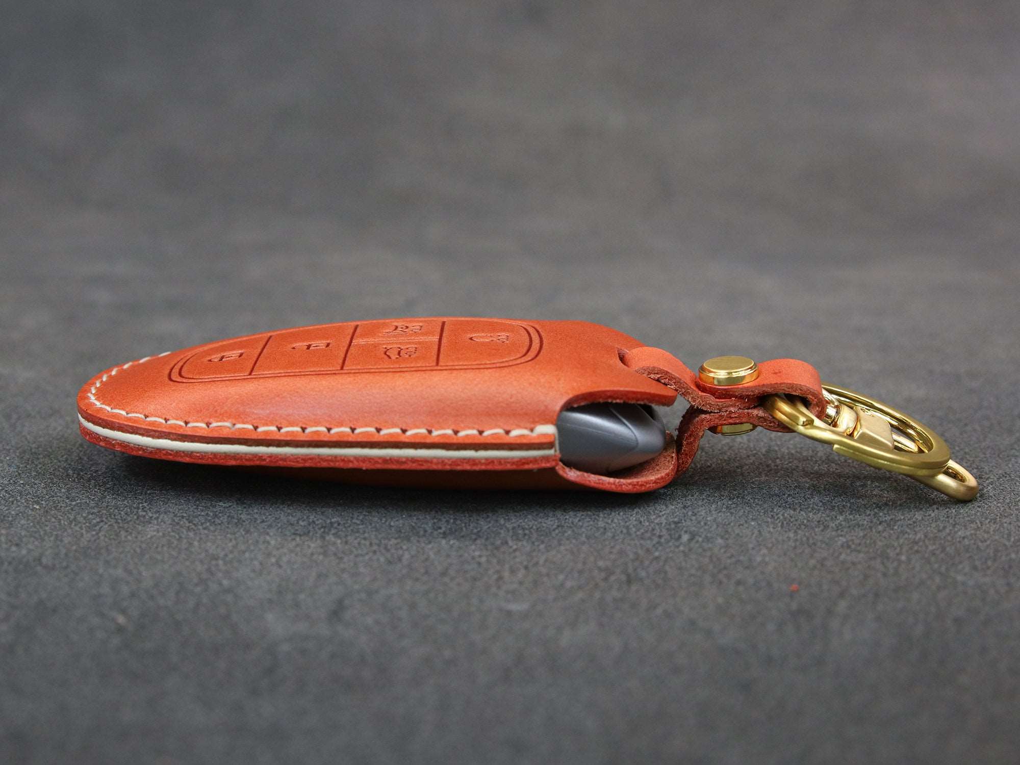 Hyundai Series 3 Key Fob Cover Premium Leather Keyless Remote Car Key Case Grandeur Santa Fe Sonata Tucson Nexo Car Accessory Leather Brut 6