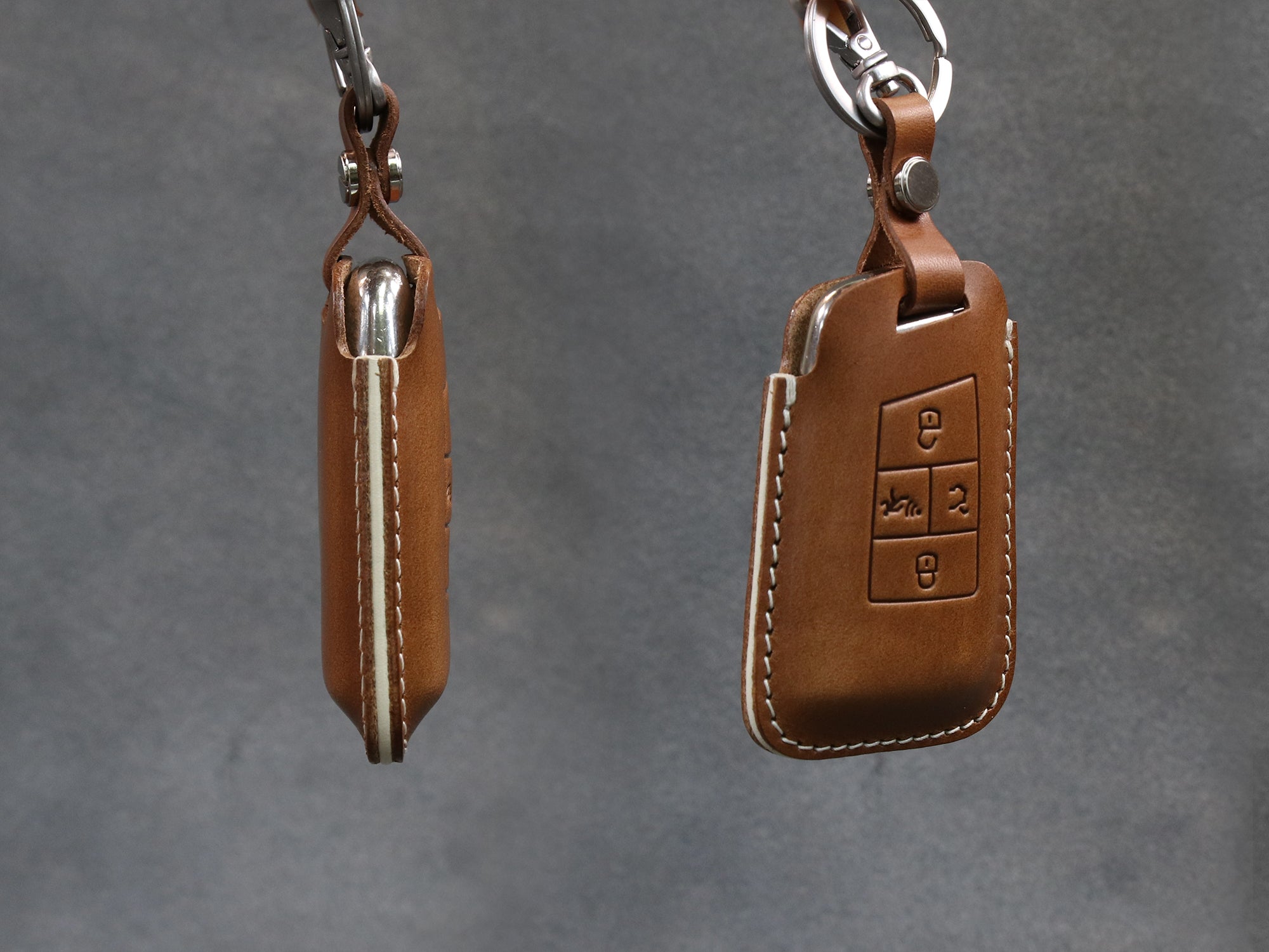 VW Key Fob Leather Case - Leather Brut